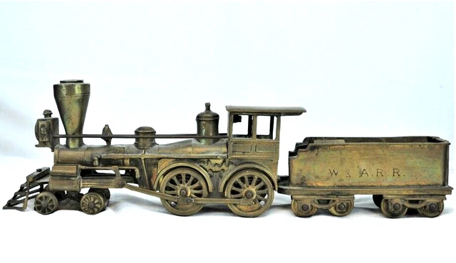 LARGE BRASS MODEL of "Texas" (Wild West Locomotive) With Tender, 55cm ...