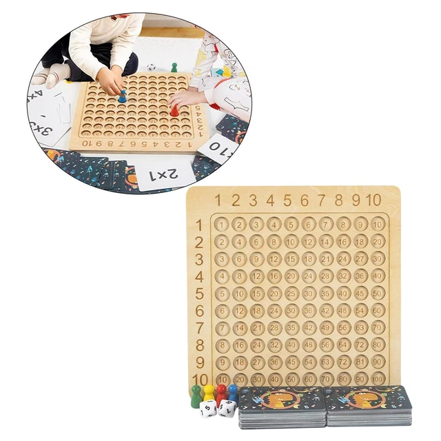 MULTIPLICATION BLOCKS BOARD Times Table Tray Board Counting Toy ...