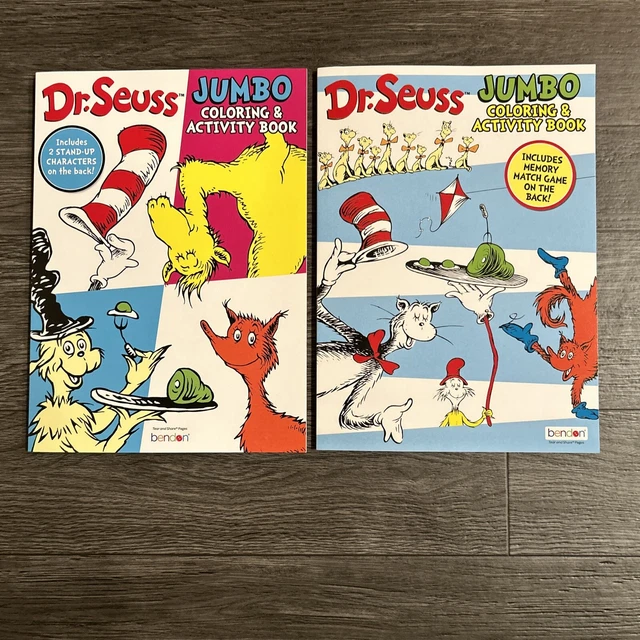 DR. SEUSS COLORING Book Jumbo Coloring and Activity Book Lot Of 2 $4.95 ...