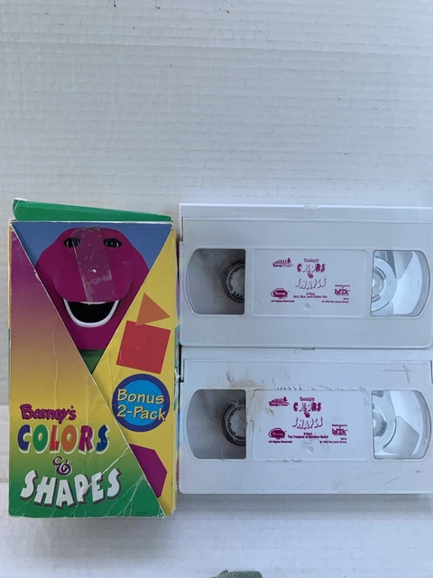 BARNEY COLORS & Shapes Sing-Along Bonus 2-Pack VHS Video Tapes Set £32. ...