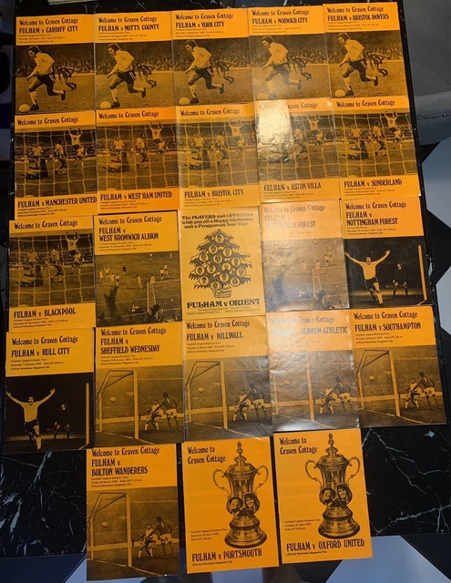 ALL OF FULHAM’S Home Match Programmes From 1974-1975 £23.00 - PicClick UK