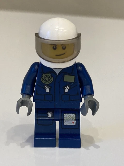 GENUINE LEGO POLICE Cop Minifigure With White Helmet. Good Used ...