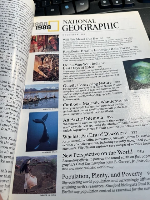 NATIONAL GEOGRAPHIC MAGAZINE - Hologram Cover December 1988 VOL: 174 ...