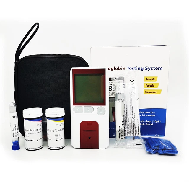 HEMOGLOBIN MERTER HEMOGLOBIN Test Meter Kit Anemia Monitor Analyzer 25 ...