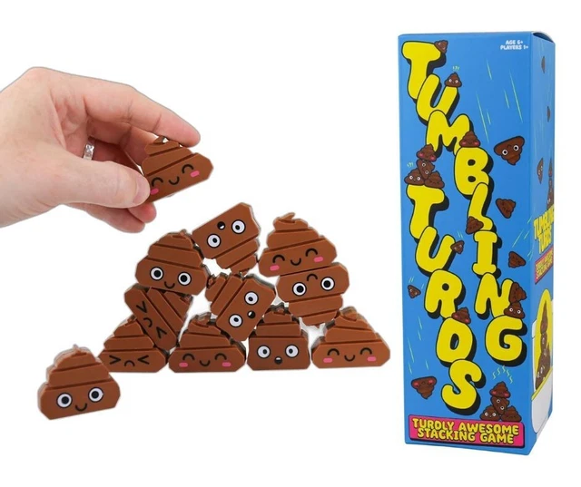 TUMBLING TURDS POO Poop Stacking Game Kids Family After Dinner ...