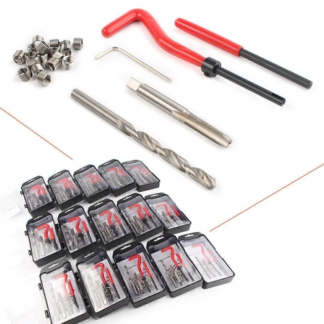 METRIC THREAD REPAIR Insert Kit 15pcs M12x1.25 Helicoil Car Pro Coil ...