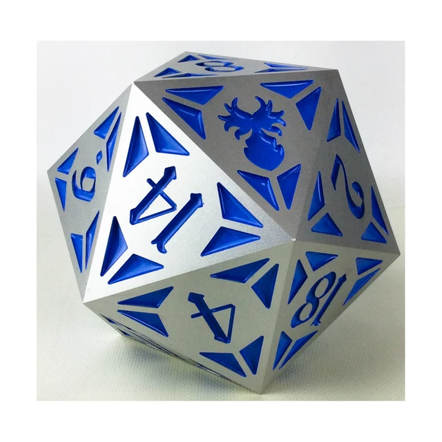 KRAKEN DICE 130MM Leviathan Revival Solide Aluminium D20 - Bleu NM EUR ...