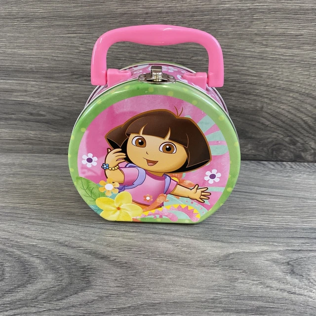 NICKELODEON “DORA The Explorer” The Tin Box Co Round Floral Pink ...