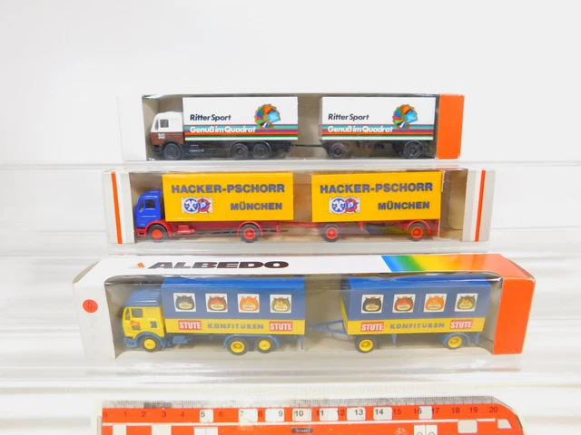 CD363-0,5 #3X ALBEDO H0 / 1:87 Véhicule Routier MB : Jument + Chevalier ...