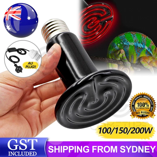100W-200W INFRARED CERAMIC Heat Emitter Reptile Heat Lamp Bulb for ...