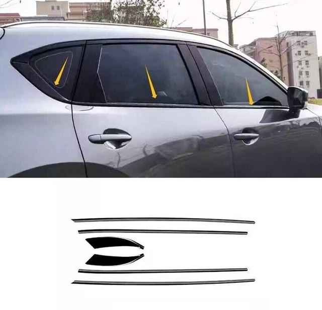 FOR MAZDA CX-5 2017-2024 Black Steel Lower Window Sill Molding Strip ...