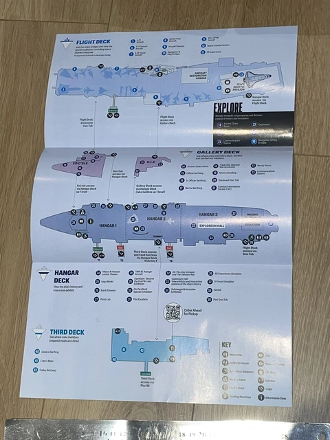 MUSEUM MAP USS Intrepid New York City USNavy Aircraft Carrier Concorde ...