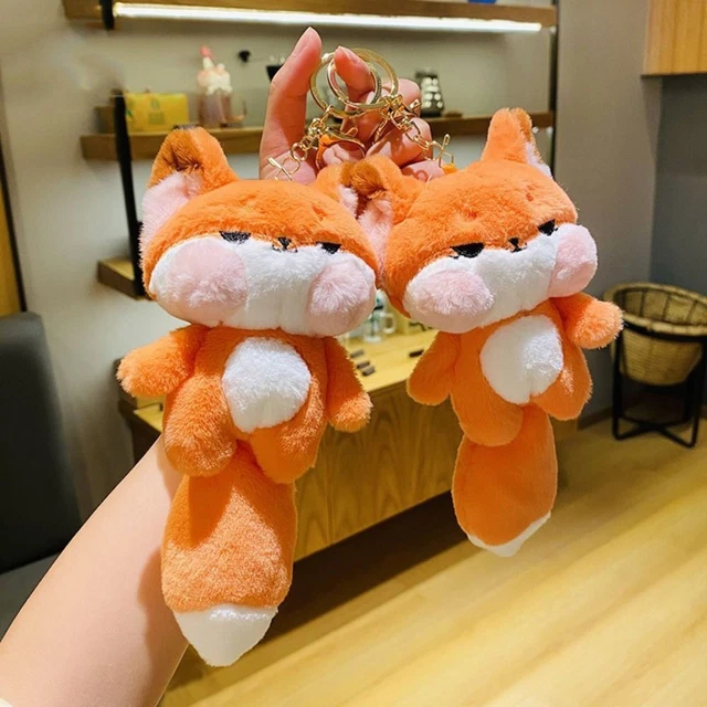 SOFT CARTOON BIG Tail Orange Car Keychain Kids Children Girls Boys $7. ...