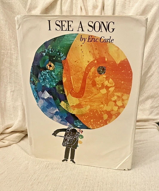 RARE FIRST EDITION SIGNED by Eric Carle I See a Song 1973 Crowell, NY ...