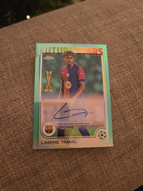 TOPPS CHROME 2024-25 UCC Lamine Yamal Barcelona /199 All-Star Rookie ...