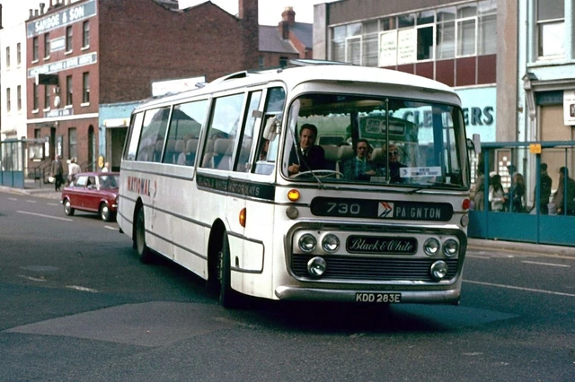 NATIONAL TRAVEL BLACK & White Plaxton Leyland Leopard FN283 KDD283E £1. ...