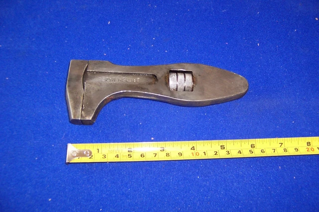 VINTAGE BRITISH MADE girder type adjustable spanner/wrench 6.1/8" used ...