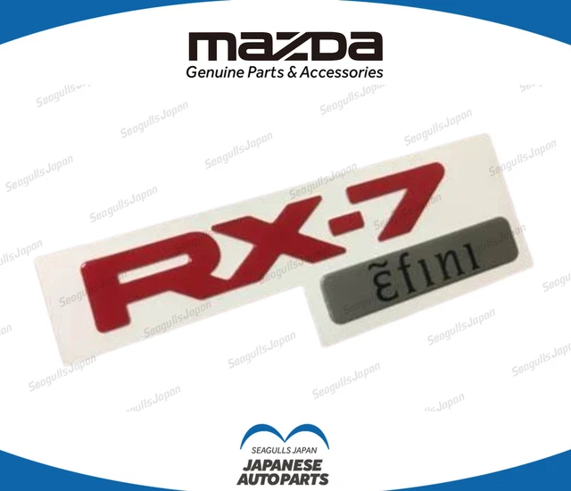 MAZDA ORIGINAL OEM RX-7 RX7 FD3S Efini Heck Emblem Badge ROT F100-51 ...