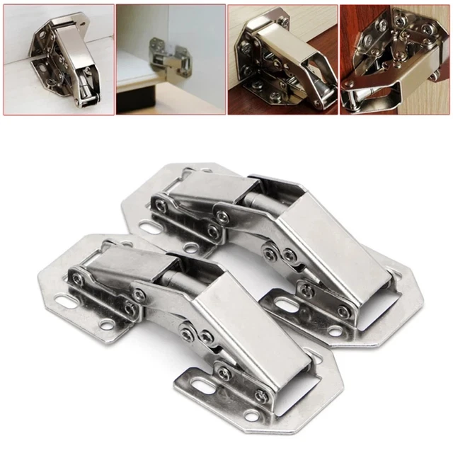 90 DEGREE CONCEALED Hinge Kitchen Cabinet Cupboard Steel Hinges Door ...