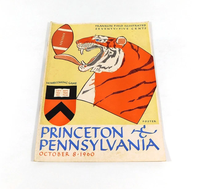 1960 PRINCETON AT Pennsylvania College Football Program 10-8-60 EUR 14 ...