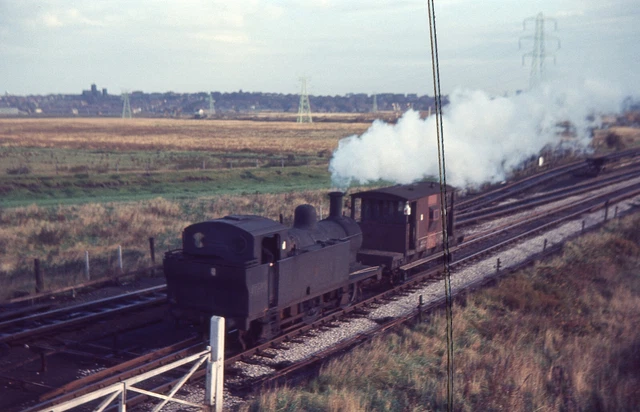 ORIGINAL SLIDE . BR ex-LMS 3F Jinty Steam Loco 47659 . Bidston Wirral ...