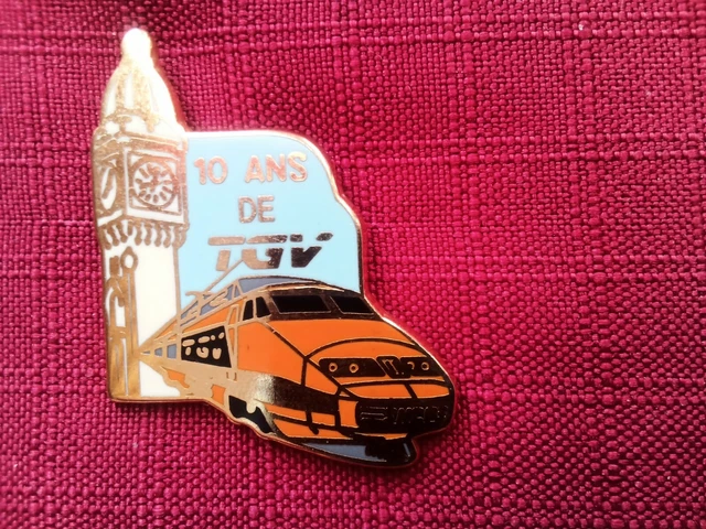 PINS SNCF TRAIN 10 Ans De TGV Doré En Or Fin Signé Ballard 21/09/91 EUR 11,50 - PicClick FR