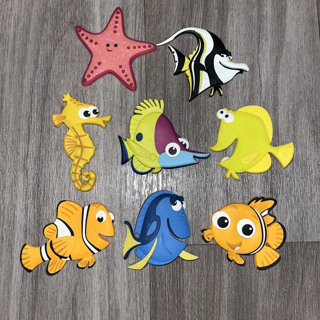 SET OF 8 Disney Pixar Finding Nemo Dory Rubber Fridge Magnets Rare Fish ...