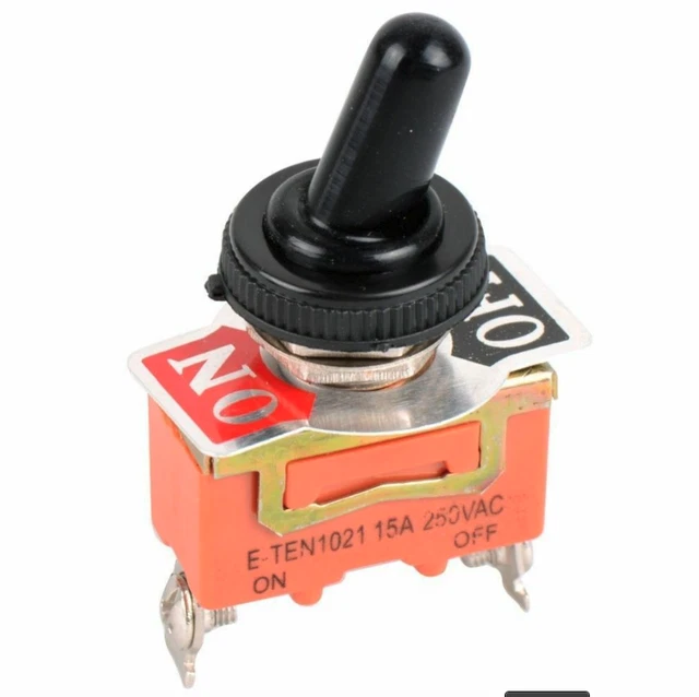 HEAVY DUTY MISSILE Type Toggle Switch 12V ONOFF Waterproof Cover Single ...
