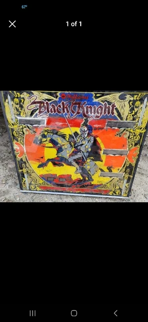 WILLIAMS BLACK KNIGHT Flipper Maschine Translite Backglas EUR 126,50 ...