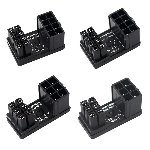 GPU POWER CONNECTOR 6 Pin GPU PCIe 180 Degree Angle for Desktops ...