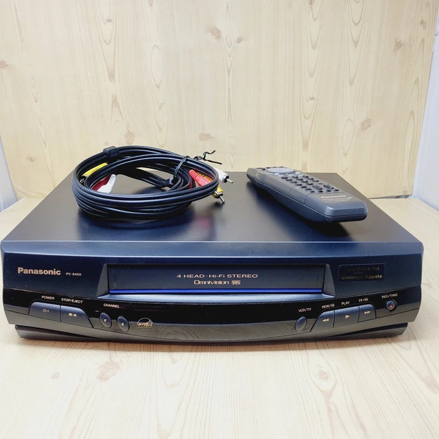 PANASONIC VCR PV-8450 4-Head Omnivision VHS Hi-Fi Player Recorder with ...