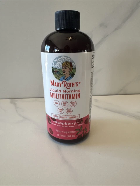 MARY RUTH’S LIQUID Morning Multivitamin 15.22 fl oz EXP 09/25 Raspberry ...