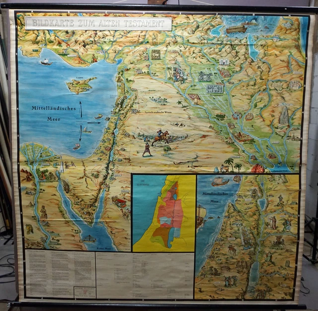 OLD TESTAMENT PICTURE Card Wall Chart Religion Christianity Poster £160 ...