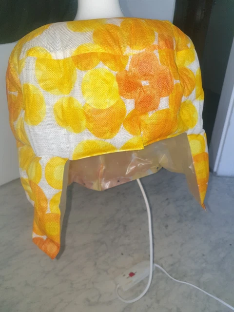 ABC TROCKENHAUBE 2 Stufen 70er Jahre Farben knallbunt Gag Gelb Orange ...