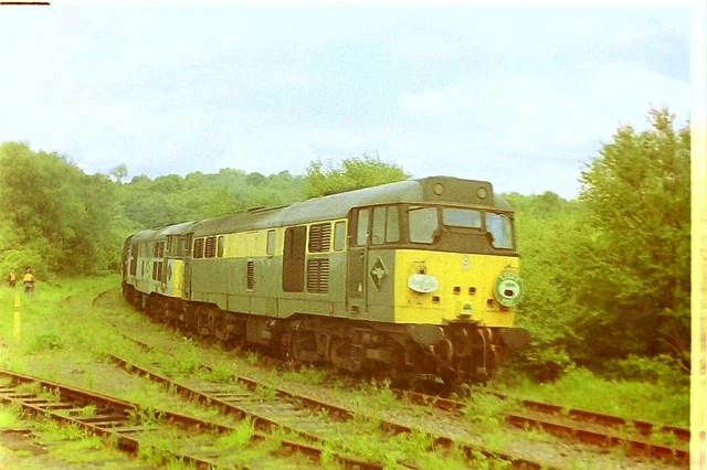 35MM RAILWAY COLOUR Negative Class 31 145 and 31 302 at Leekbrook ...