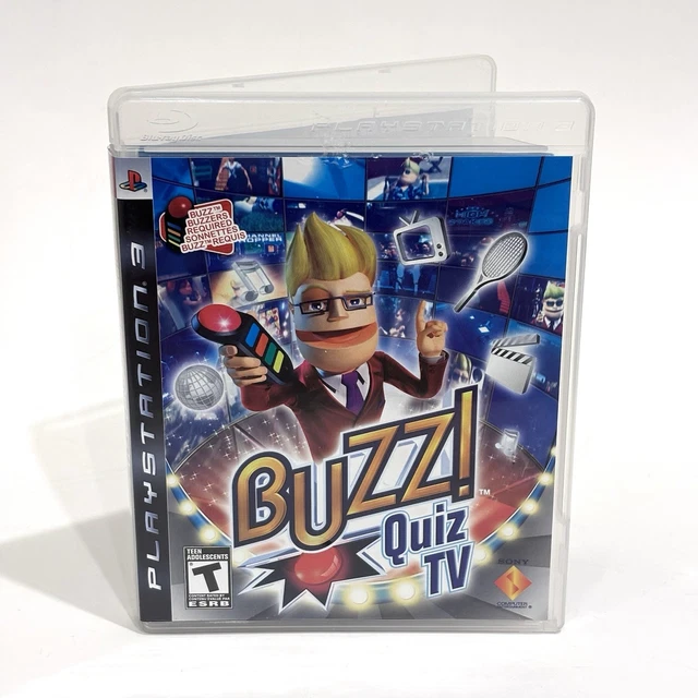 BUZZ! QUIZ TV PS3 (Sony PlayStation 3, 2008) w/ Manual Complete CIB $10 ...
