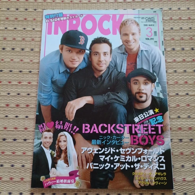 INROCK MARCH 2008 Music Magazine Backstreet Boys Special DSIDE Postcard ...