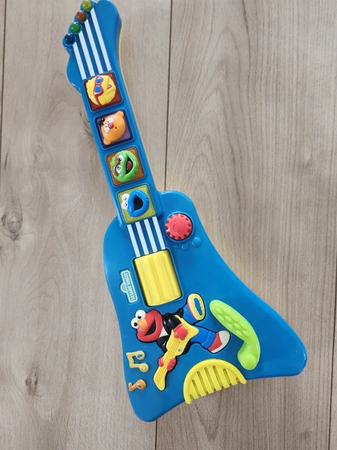 VINTAGE SESAME STREET Elmo's Rock N Roll Guitar Musical Children's Toy ...