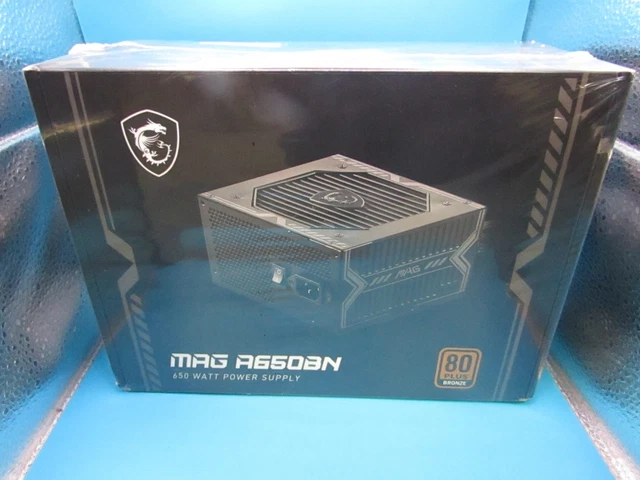 MSI MAG A650BN Power Supply, UK Plug 650W, 80 Plus Bronze Certified ...
