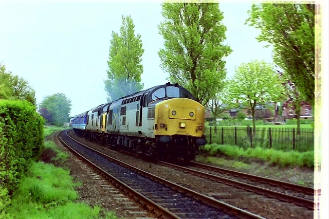 35MM RAILWAY COLOUR Negative Class 37 203 and 37 904 at Nantwich £1.95 ...