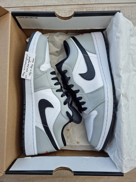 SCARPE DA GINNASTICA Nike Jordan 1 grigio fumo basso e nero, bianche ...