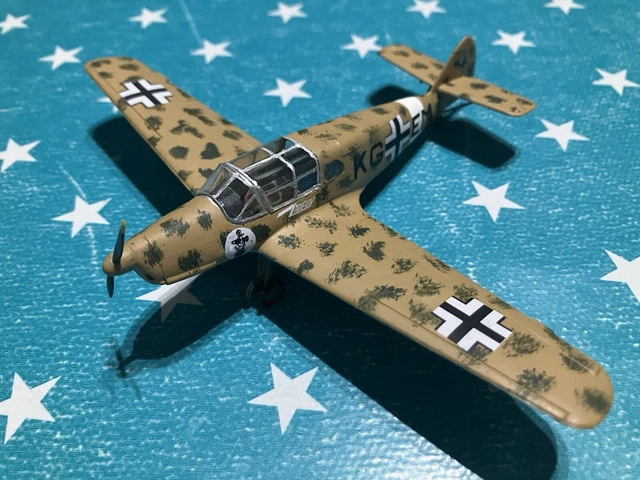 BUILT 1/72 SCALE Matchbox PK3 Colour Messerschmitt Bf 108 Model Kit For ...