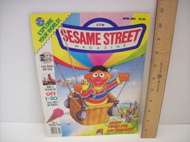 SESAME STREET MAGAZINE April 1991 Learn About The Environment £7.76 ...