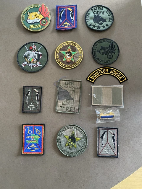 LOT LÉGION ÉTRANGÈRE 3ème REI 13 Patchs CEFE Commando Etc + 1 Insigne ...