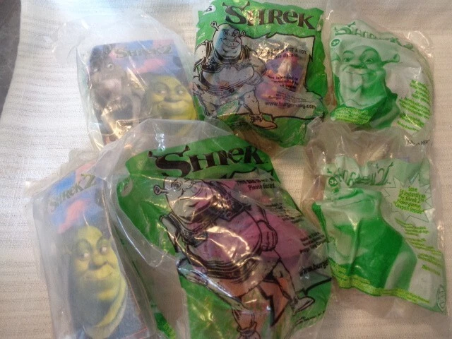 SHREK & SHREK 2 Burger King Kids Club Meal Toys - LOT OF 6 - NEW ...