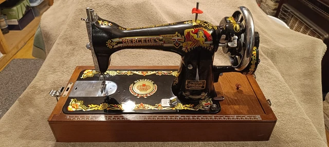 MERCEDES DELUXE VINTAGE Hand Cranked Sewing Machine £115.00 - PicClick UK