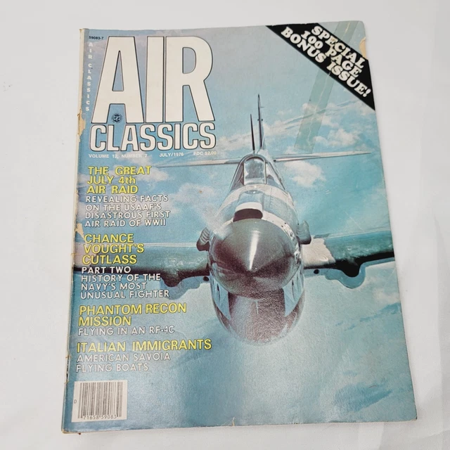AIR CLASSICS AVIATION Aircraft Airplane Magazine July 1976 Volume 12 ...
