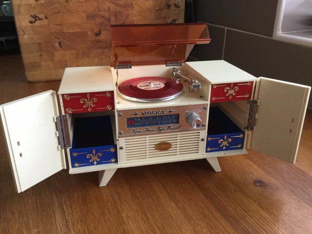 RARE RETRO 1960’S JAPAN Musica Musical Jewellery Box Miniature Record ...