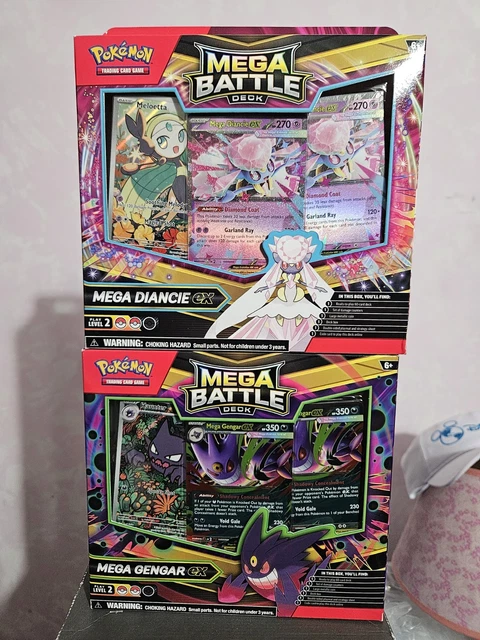POKEMON TCG MEGA Battle Deck Mega Diancie Ex and Gengar Ex Set. (New ...