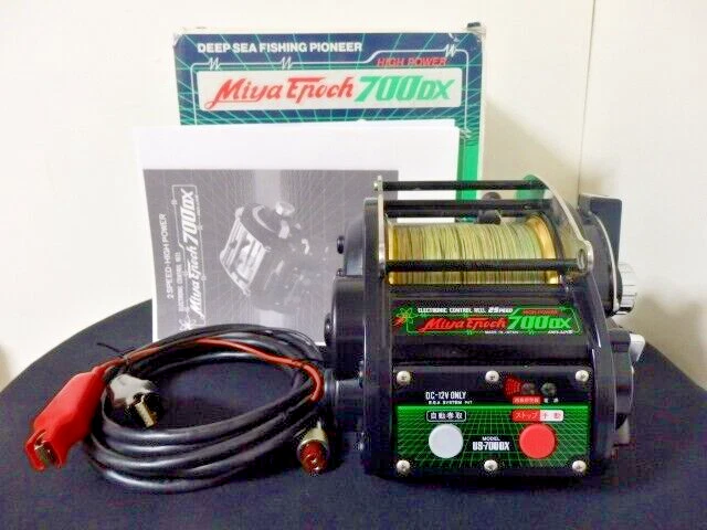 CARRETE DE PESCA eléctrico Miya Epoch 700DX 2 VELOCIDADES agua salada ...